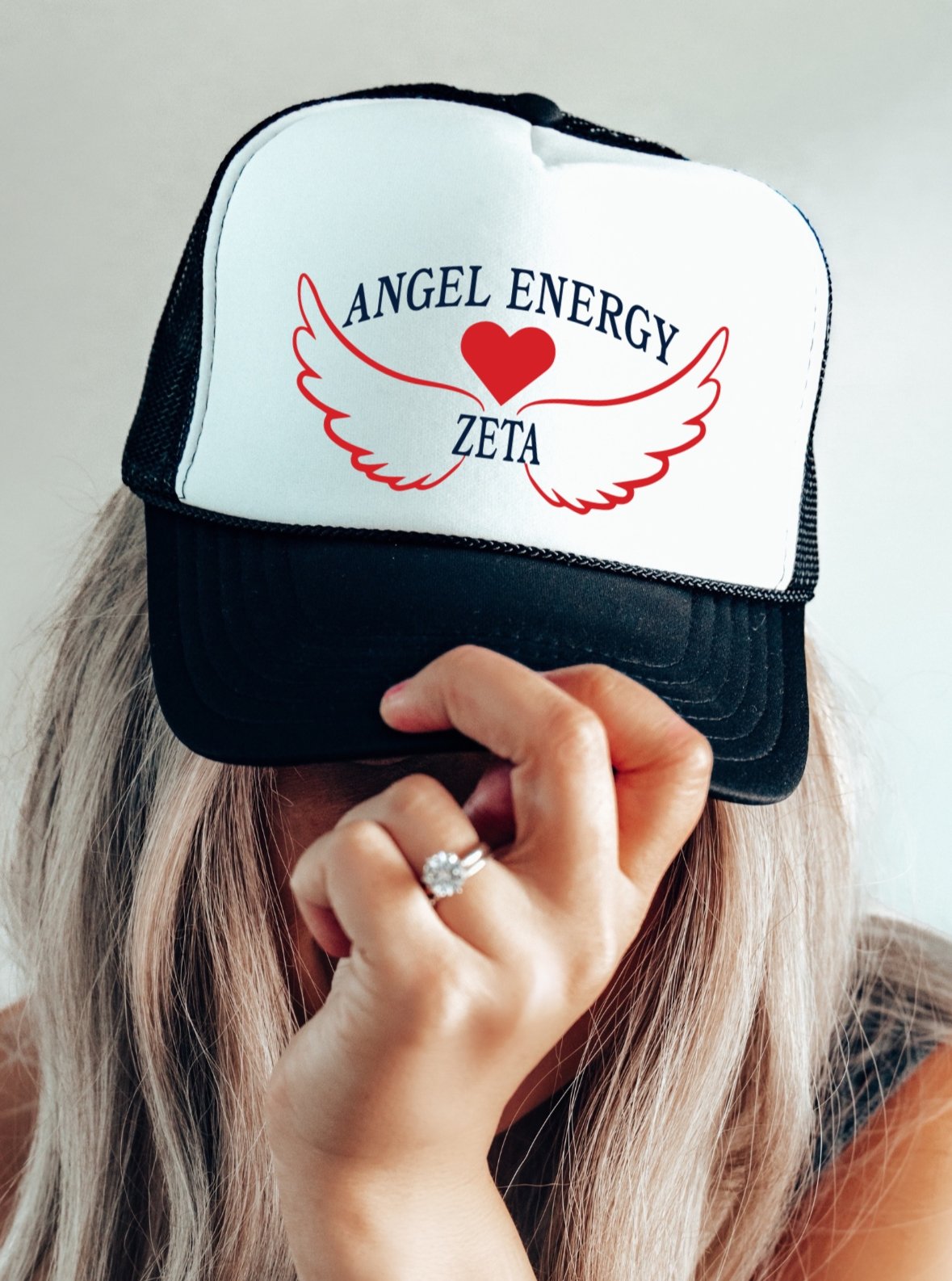 Zeta Tau Alpha Angel Energy Foam Trucker Hat – greekify